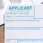 FD-258 Fingerprint Card with Instructions for Use