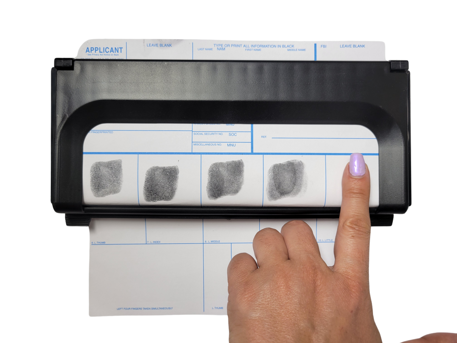 FD-258 Fingerprint Cardholder - Crime Scene