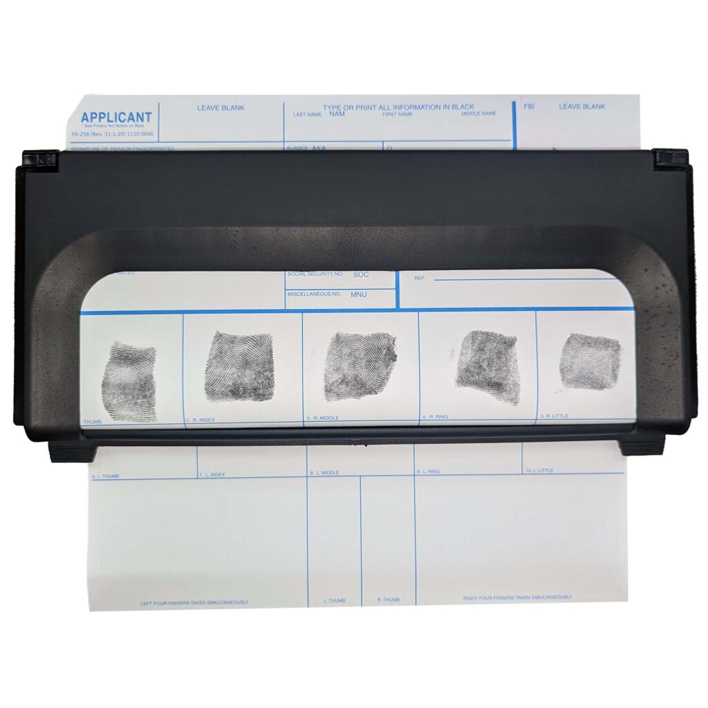 Complete Fingerprinting Kit: Ink, Cards, Holder and Base - Crime Scene ...