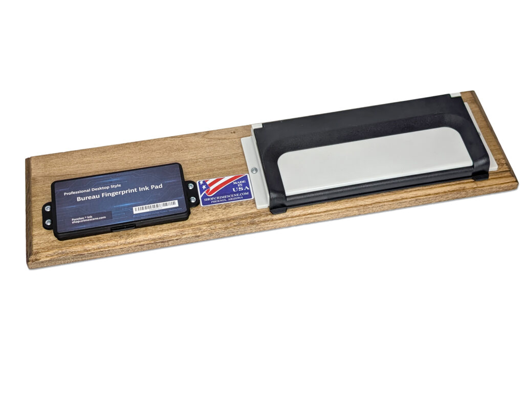 Complete Fingerprinting Kit: Ink, Cards, Holder and Base