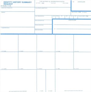 FD-1164 Identity History Summary Checks Cards